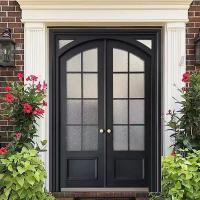 China Modern Aluminum Entrance Door Customized Exterior Front Entry Door for Villa Apartment & Outdoor Use with Security Features for sale