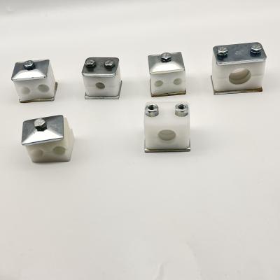 China ODM Hydraulic Stainless Steel Concrete Pump Pipe Clamp With Three Holes for sale