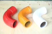 China Red Orange White Color elbow Pipe 125*R275-90+80 for concrete pump truck for sale