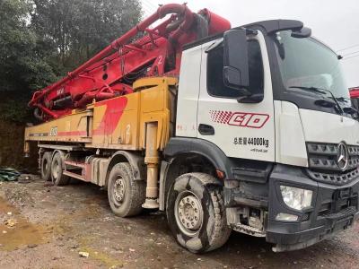 China 2021year Sany 62m Used Concrete Pump Truck With Yellow And Red Color And Flexibility for sale
