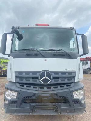China 2021 Sany 62 Meter Mercedes Chassis Yellow And White Good Condition Second Hand Concrete Pump Truck for sale