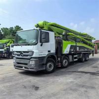 China Zoomlion Classic Manual Transmission Mercedes  Benz 63 Meters 2019 Diesel Concrete Pump Truck Remote Control for sale