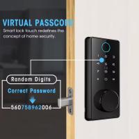 China APP Control Touch Screen Door Lock 35mm - 60mm Electronic Key Card Door Lock for sale