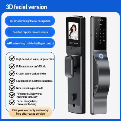 China 3D Face Recognition Digital Smart Door Lock Resists Corrosion For Home Security for sale