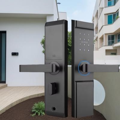 China Digital Hotel Door Lock Black RFID Card Reader Door Lock 8072 for sale