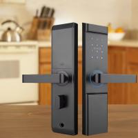 China Digital Hotel Door Lock Black RFID Card Reader Door Lock 8072 for sale