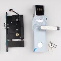 China High Security Wifi Door Handle Lock Sliver Smart Door Lock For Hotel for sale