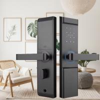China Black Hotel Door Card Lock 35mm - 55mm Remote Access Door Lock for sale