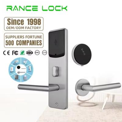 China Silver Hotel Door Lock 38mm - 60mm RFID Card Hotel Lock  Supports Various Unlocking Methods for sale