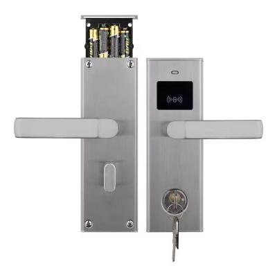 China Silver Hotel Door Lock Customized Key Card Door Lock Supports Various Unlocking Methods for sale