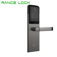China ANSI Mortise Hotel Door Lock Silver Smart Lock With Handle for sale