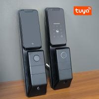 China Wifi Fingerprint Door Lock Aluminum Alloy Tuya Digital Door Lock 35mm - 60mm for sale