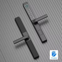 China Aluminum Thermal Break Sliding Fingerprint Door Lock Digital Intelligent for sale