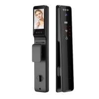China Palm Vein Recognition Video APP Control Smart Mortise Lock with Cylinder Deadbolt for sale