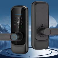 China Automatic Biometric Fingerprint Smart Door Lock Tuya App Front Home for sale