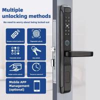 China Broken Bridge Aluminum Door Tuya Smart Lock Bluetooth Anti Peep Waterproof for sale