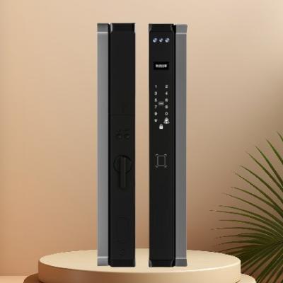 China Aluminum Alloy Fingerprint Tuya Smart Lock Digital Biometric Door Handle Lock for sale