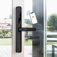 China Rfid Card Code Slim Aluminium Door Lock Smart Waterproof 36MM for sale
