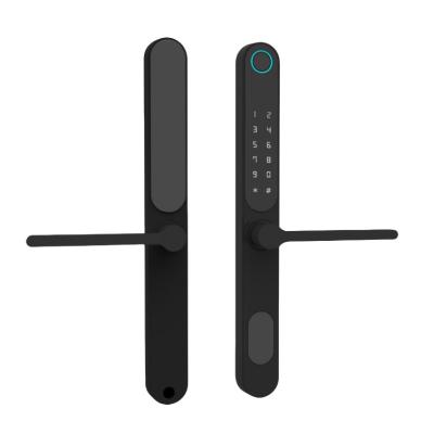 China Sliding Aluminium Door Lock Broken Bridge Tuya Waterproof Smart for sale