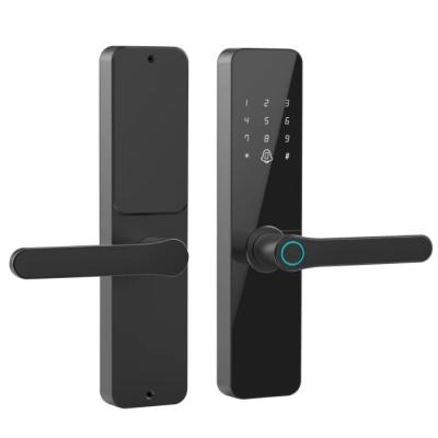 China Biometric Fingerprint TT Smart Lock Digital Door Lock Black Security for sale