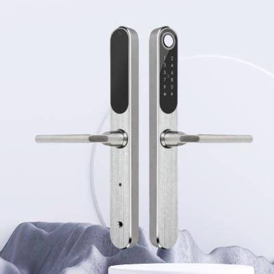 China Wifi Slim Long Handle TT Smart Lock for 30-75MM Wooden Doors for sale