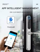 China 40.5MM Width Panel Wifi Bluetooth Lock for TT App Controlled Broken Bridge Door for sale