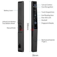 China Home Security RFID Card Digital Door Lock Keyless Smart With Camera for sale