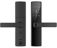 China Smart Glass Door Lock with Tuya Bluetooth and Fingerprint Recognition for sale
