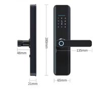 China Password Digital Door Lock 280*65*21mm Digital Electronic Door Lock Eu Standard for sale