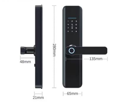 China Password Digital Door Lock 280*65*21mm Digital Electronic Door Lock Eu Standard for sale