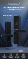 China Password Digital Door Lock 280*65*21mm Digital Electronic Door Lock Eu Standard for sale