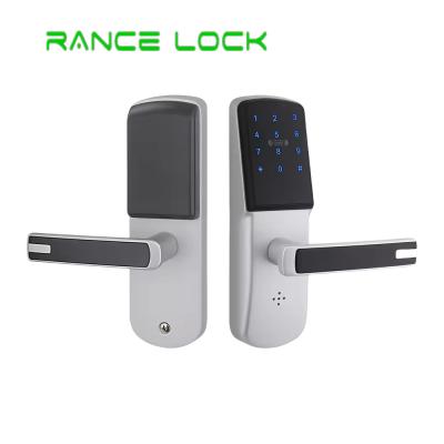 China Tuya Wifi Controlled Door Lock Zinc alloy Keyless Fingerprint Door Lock Silver for sale