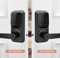 China Silicone Keypad Fingerprint Door Lock Black Digital Keyless Door Lock Electronic for sale