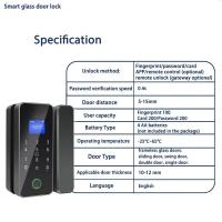 China Smart Lock Office Glass Door Lock Camera Fingerprint Password Smart Lock for sale