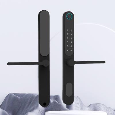 China Tuya Smart Aluminum Security Lock Fingerprint Password Intelligent Door Lock for sale