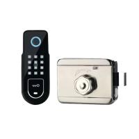 China Smart Glass Door Lock Black Fingerprint Keypad Door Lock Security for sale
