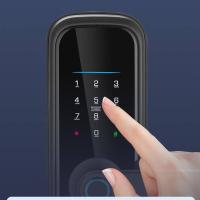 China Tuya Smart Glass Door Lock Digital With Fingerprint Bluetooth for sale
