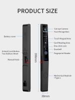China Broken Bridge Smart Lock Sliding Door Side Sliding Door Fingerprint Lock for sale