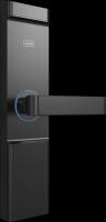 China Black Handle Door Lock 75.2*67*305.2mm Electronic Fingerprint Door Lock Customization for sale