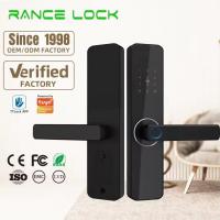 China Ttlock Biometric Fingerprint Door Lock 38mm - 55mm Bluetooth Password Lock Digital for sale