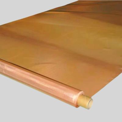 China 200 Mesh Wire Woven Copper Infused Fabric 0.05mm For EMI / RFI Shielding for sale
