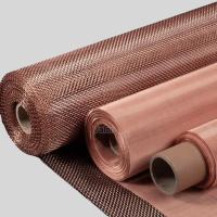 China 99.9% Pure Woven Copper Wire Mesh Customized For RFI Shielding / Faraday Cages for sale