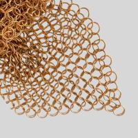 China Copper Fireplace Screen 10mm 11mm 12mm Ringmesh Chainmail With Brass Wire / Copper Wire for sale