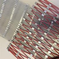 China Decorative Ferrule Wire Rope Mesh 20x35mm- 70x121mm Stainless Steel Rope Mesh for sale