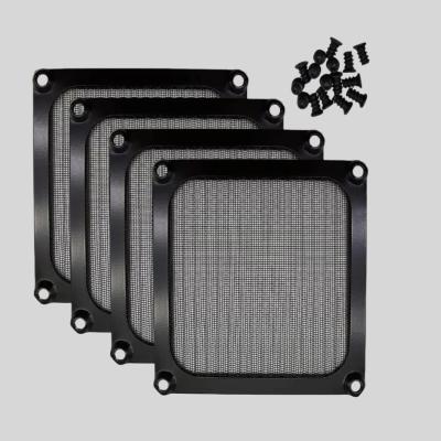 China Aluminum Frame Mesh Fan Dust Filter Grill Fan Filter Mesh Silver / Black for sale