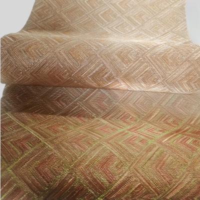 China Thickness 0.5mm Decorative Copper Wire Mesh Wallpaper ISO9001 Approved for sale