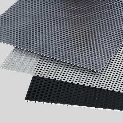 China Perforated Metal Security Screen Mesh Black Polyester Coated Glare Reduction for sale