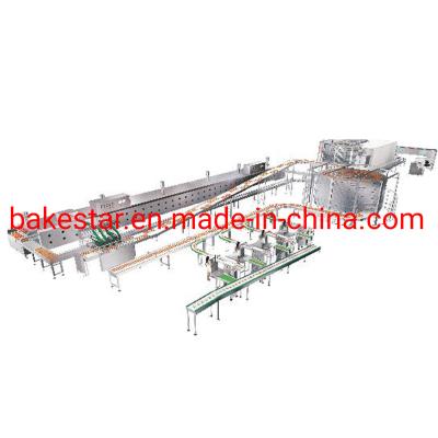 China High Capacity Bun Bread Making Burgers Round Bread Tunnel Oven Automatic Production Line for sale