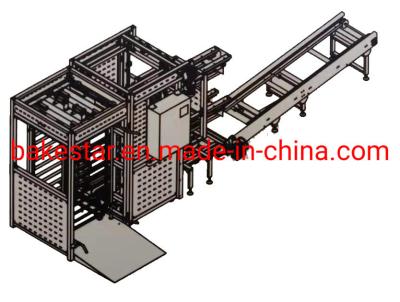 China BREAD CAKE COOKIES trays loading unloading tray delivery automatic arrangment line trolley tray collecting machine for sale