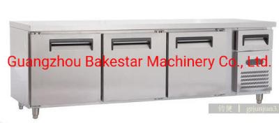 China High Quality 4 Door Workbench Cooler , Stainless Steel Undercounter Chiller Freezer for sale